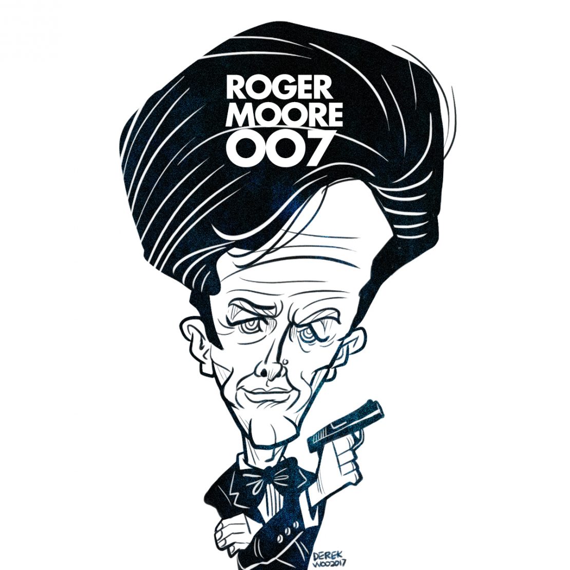 Caricature practice – Roger Moore – aplayground.com